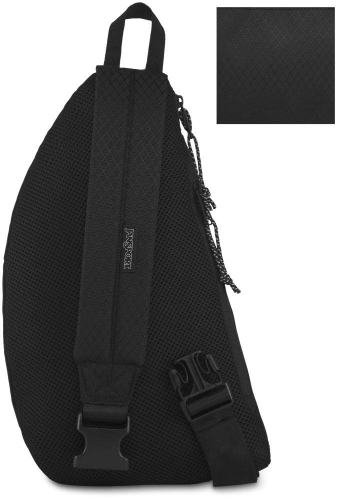 JanSport City Sling Crossbody Bag - Versatile Backpack, Ideal Travel & Day Pack, Blacktop