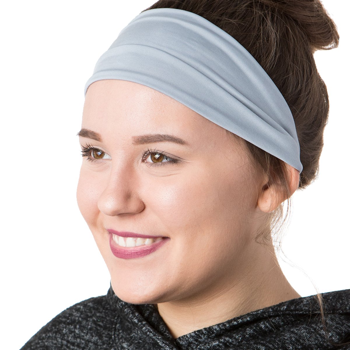Hipsy Xflex Basic Adjustable & Stretchy Wide Softball Headbands for Women (Basic Burgundy)