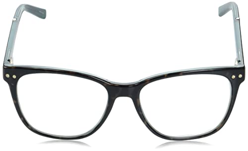 Kate Spade New York Women's Kate Spade Female Optical Style Joyanne Rectangular Reading Glasses, Havana Blue/Demo Lens, 52mm, 16mm + 1.5