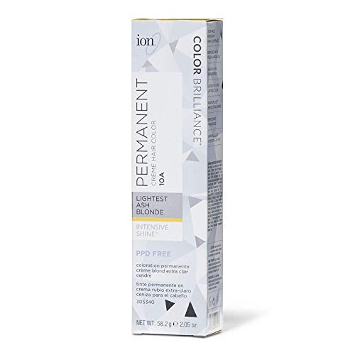 Ion 10A Lightest Ash Blonde Permanent Creme Hair Color 10A Lightest Ash Blonde