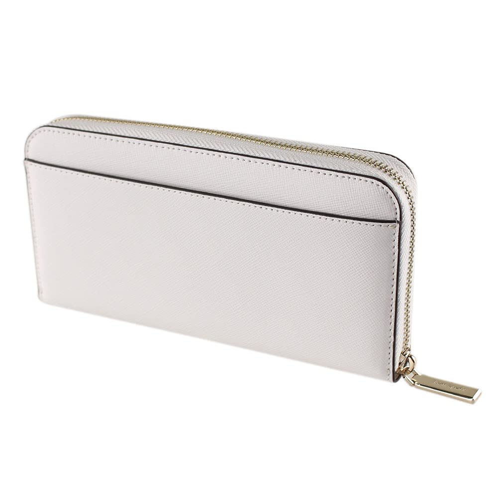 Kate Spade Staci Large Continental Leather Zip Around Wallet In White Dove