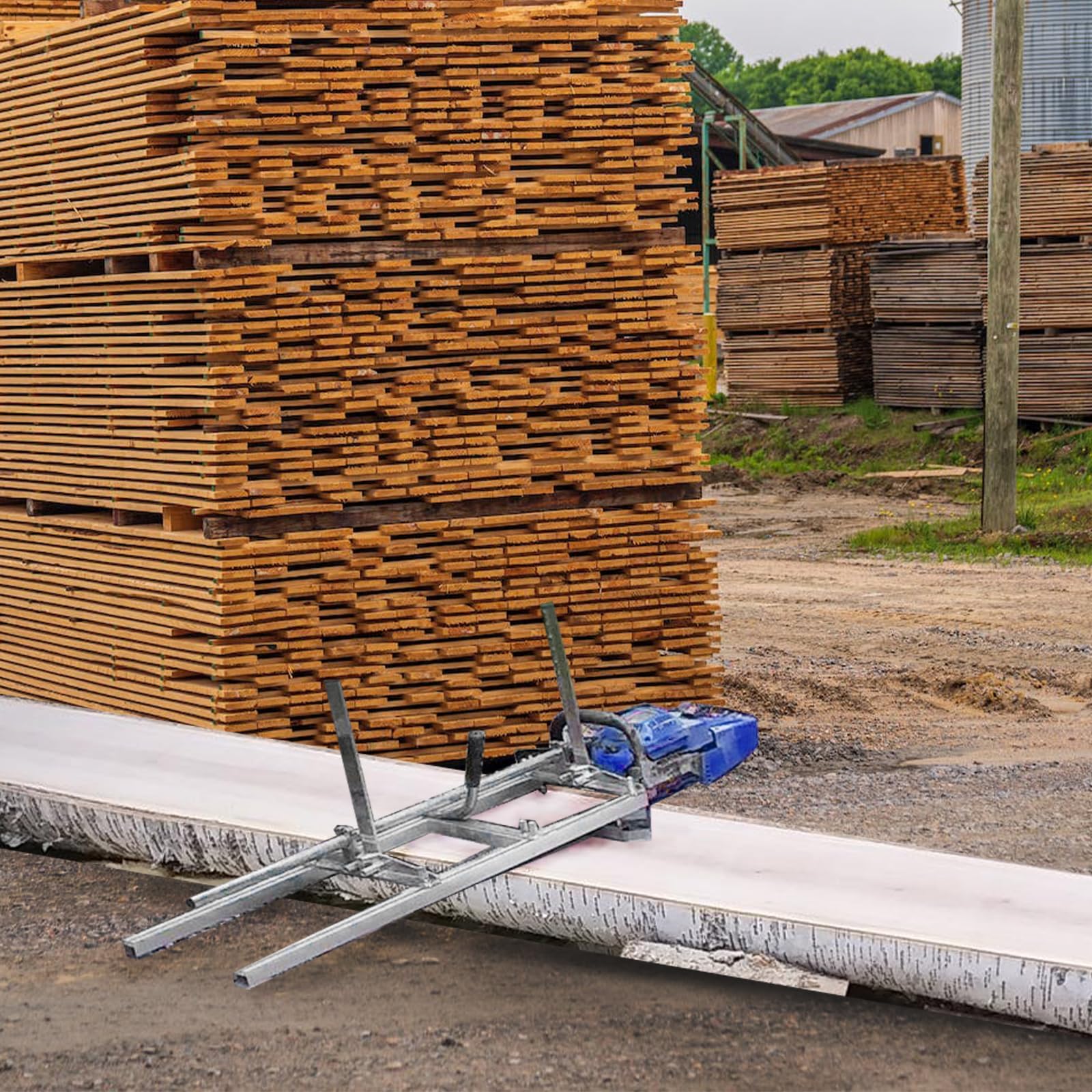 JMTAAT Portable 14" - 36" Chainsaw Mill Planking Milling Guide Bar Brush Wood Lumber Cutter Builders and Woodworkers