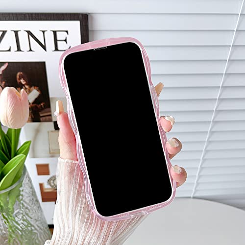Yeddabox Compatible for iPhone 14 Pro Case with Magsafe, Wave Magnetic Phone Case Cute Water Ripple Candy Colors Frame Shockproof for iPhone 14 Pro Phone Case for Women 6.1 Inch - Light Blue