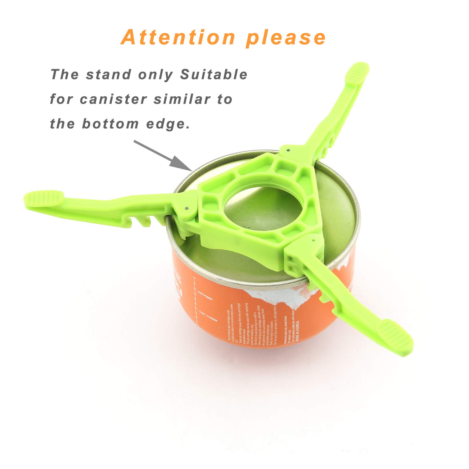 HIRAY Canister Stand Fuel Can Stabilizer Gas Tank Bracket Stove Standard Bottle Shelf Stand Tripod Folding Canister Stand (Green)