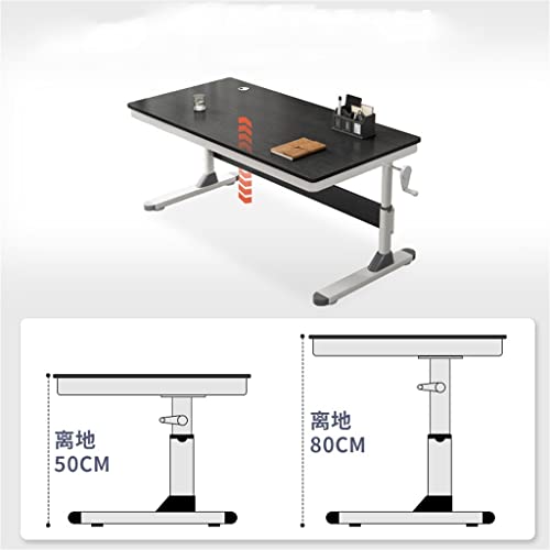 JIMEOG 80/100CM Office Boss Desk Adjustable Student Computer Desk Up and Down Adjustable School Study Table Desktop Table (Color : D, Size : 80Cm)