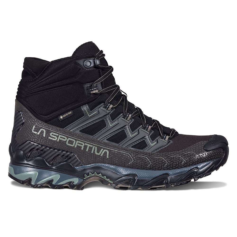 La Sportiva Mens Ultra Raptor II Mid GTX Hiking Boots, Black/Yellow, 12.5