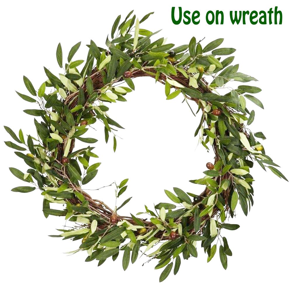 JD ARTIFICIAL PLANTS 3PCS 38" Artificial Olive Branches with Fruits Fake Greenery Plants Twig Picks for Home Décor Office Restaurant Wedding Garden Patio Shop Window Photography Props(3 in Pack)