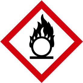 INCOM GHS1266 GHS"Flame Circle" Pictogram Placard, 10-3/4" x 10-3/4", (Pack of 5) (GHS1266)