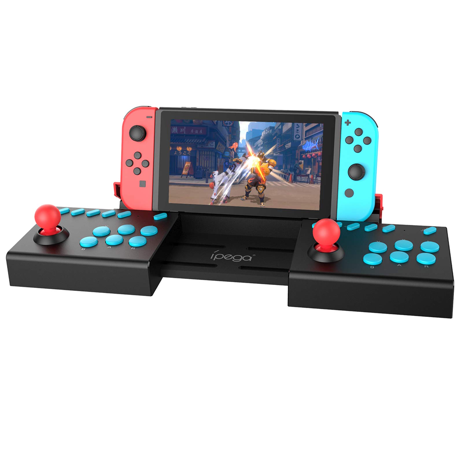 ipega PG-SW002 N-Switch Host Dual Joystick Game Console, Arcade Joystick Gamepad Controller Compatible with N-Switch & Switch Lite, Plug and Play (Such as Mario Series, Street Fighter 2, Fast RMX Etc)