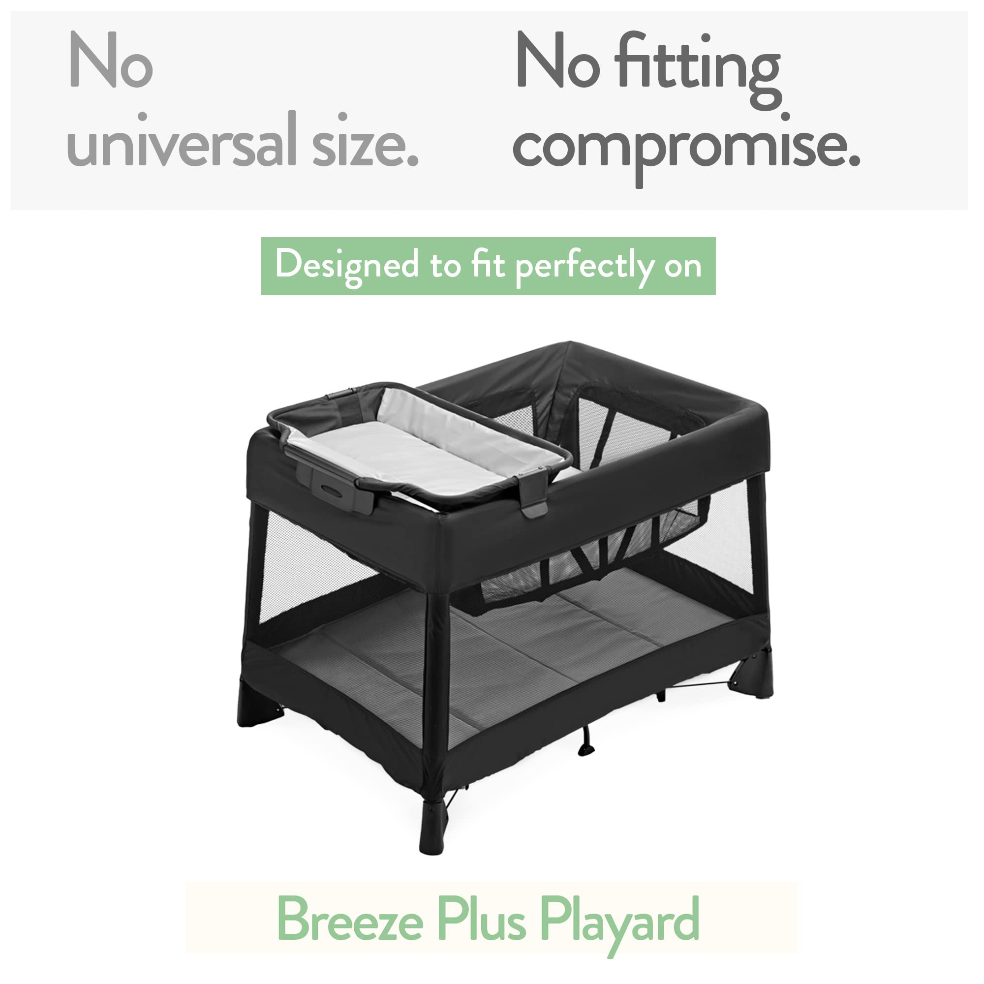 Joey + Joan Pack and Play Sheet Fitted β Compatible with 4moms Breeze Plus Playard & Breeze Go Playard β Fits Up to 30 x 43 Inch Mattress Without Bunching β Dinosaur