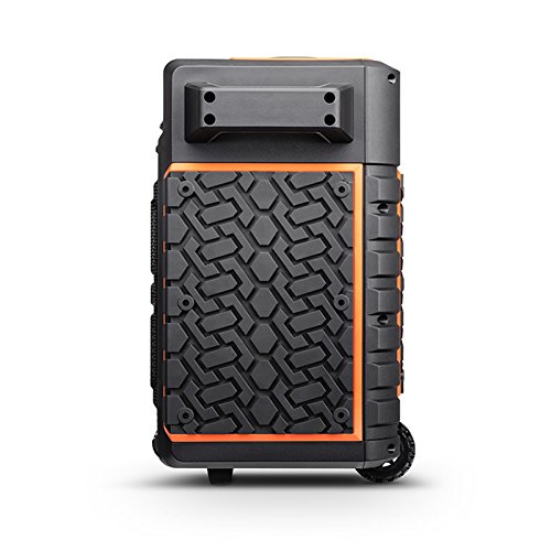 ION Audio Raptor | Ultra-Portable 100-Watt Wireless Water-Resistant Speaker with 75-Hour Rechargeable Battery, Bluetooth Streaming, AM/FM Radio and Multi-Color Light Bar