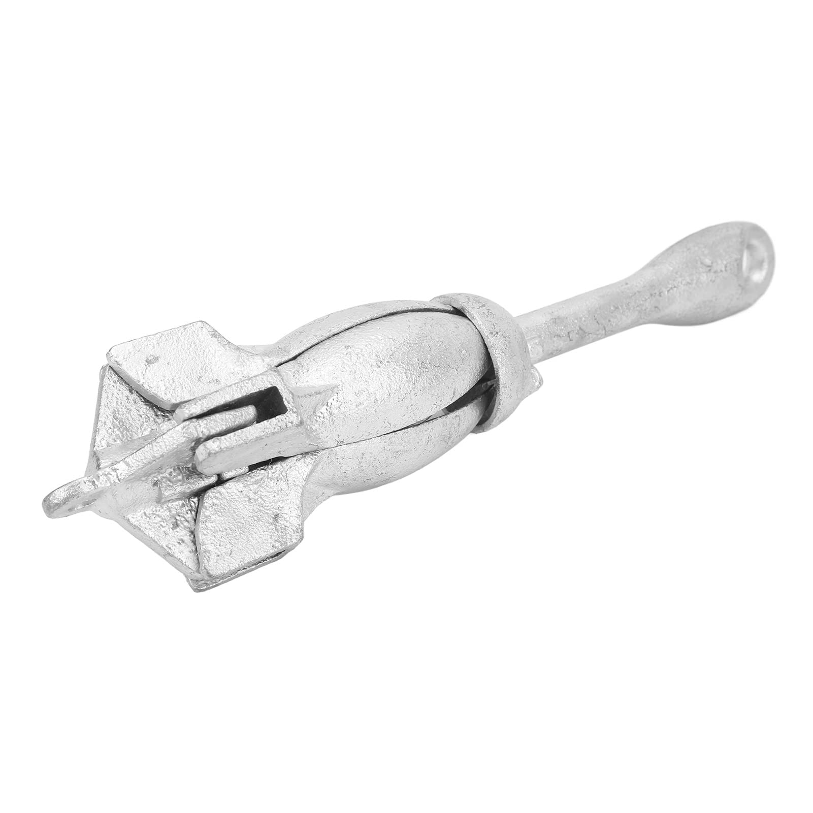 KIMISS Boat Anchor, 3.5LB Folding Anchor Carbon Steel Hot Dipped Galvanized 4‑Prong Boat Anchor Yacht Accessory for Small Craft Dinghies