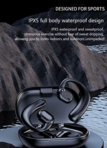 TEDATATA Wireless Bone Conduction Earphones Binaural Noise Reduction, Wireless high-Definition Calls,Suitable for Sports Workouts, Running, Cycling