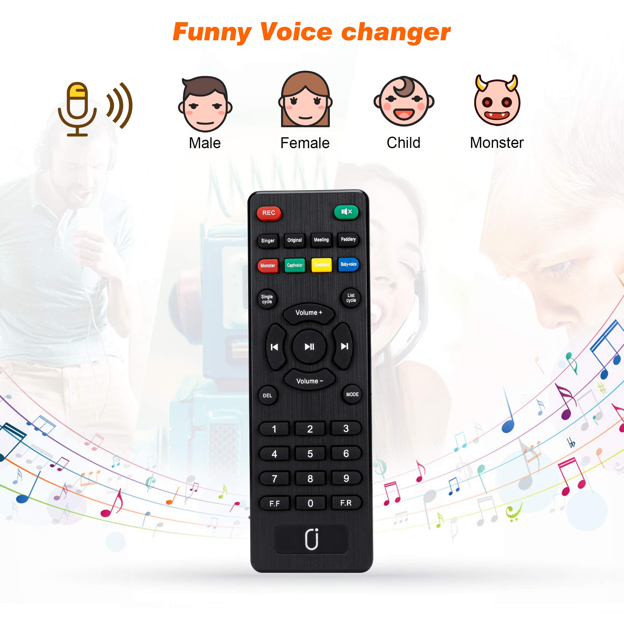JYX 82BT Karaoke Machine with UHF Microphone, Portable Bluetooth Speaker with FM Radio, REC, TWS, Remote Control, Supports TF/USB/AUX for Home,Party, Event