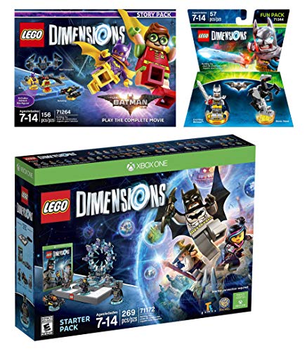 Lego Dimensions Starter Pack + Lego Batman Movie Story Pack + Excalibur Batman Fun Pack for Xbox One