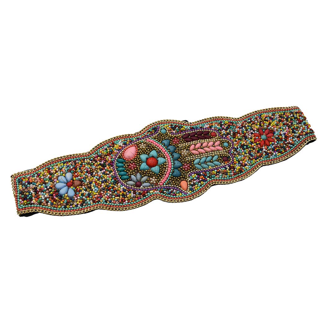 idealway Bohemian Women Belt Ethnic Strech Beaded Adjustable Waist Belly Chain Body Jewelry