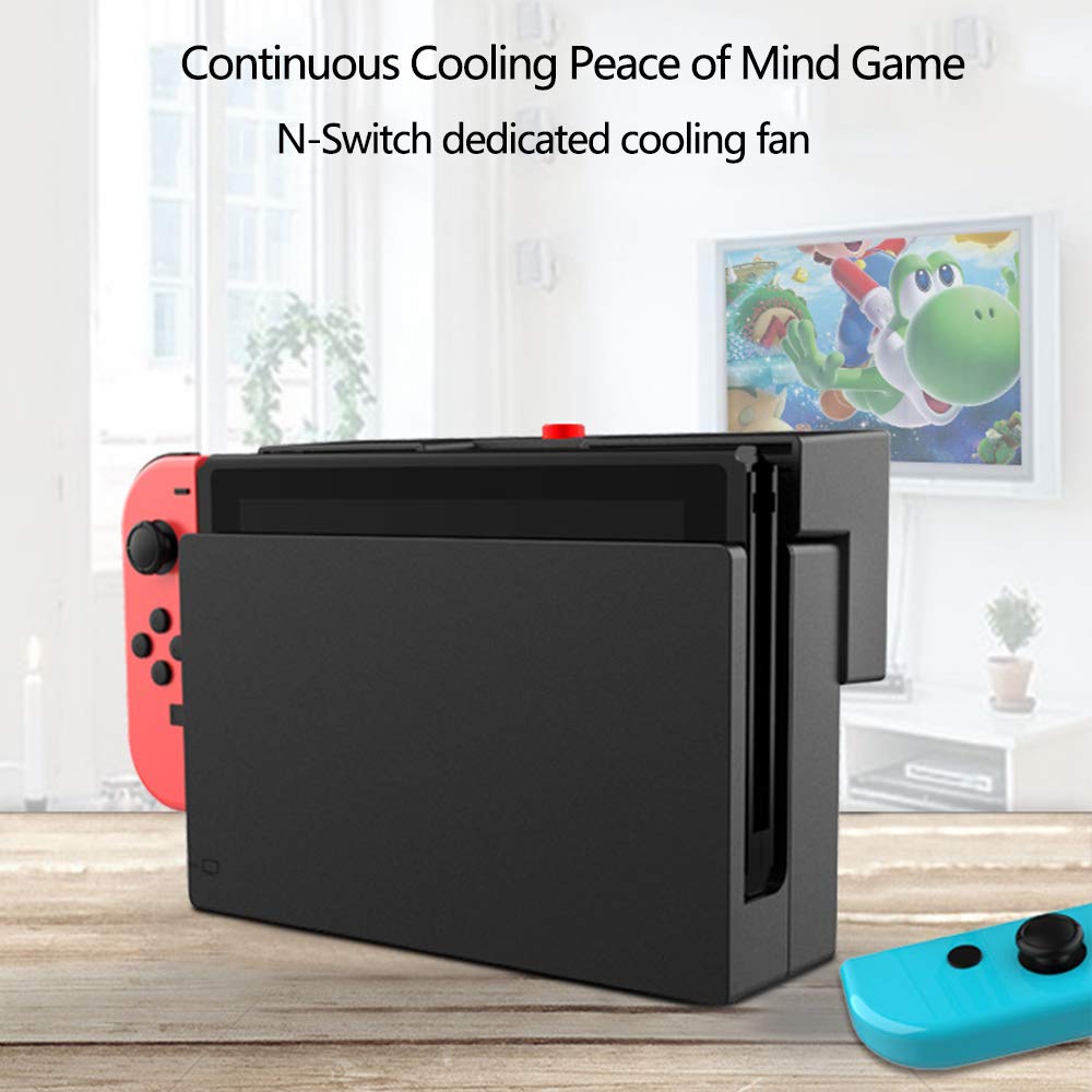 IPEGA PG-9155 Radiator Base with Cooling Fan for Nintendo Switch, Cooler for Nintendo Switch Docking Station, USB Heat Exhaust Ventilation for Nintendo Switch with Dual Fans Dustproof Back Cover