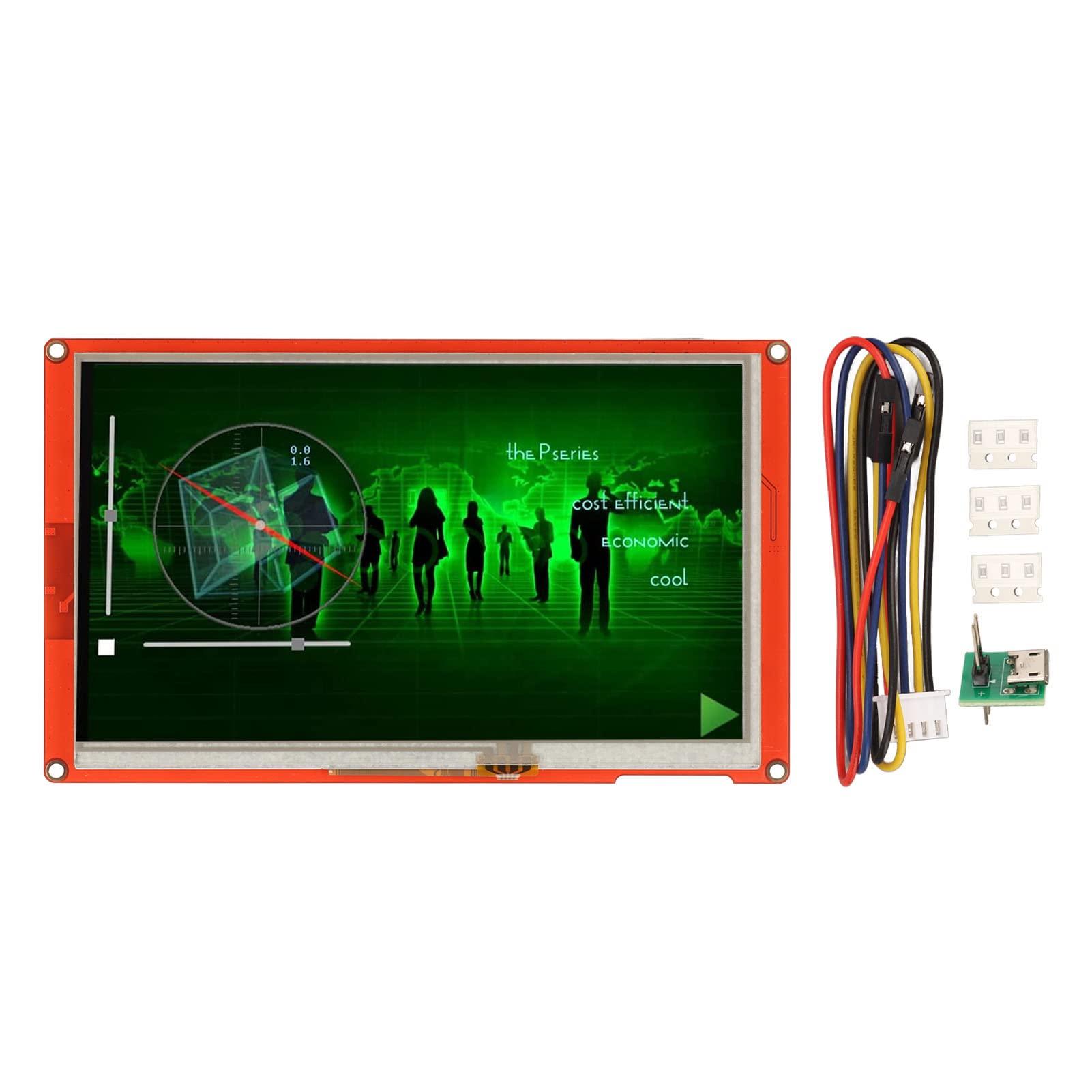 Naroote HMI Display, LCD Display Module 8 GPIO AV Animation Play 7 Inch RTC Function for Vehicle