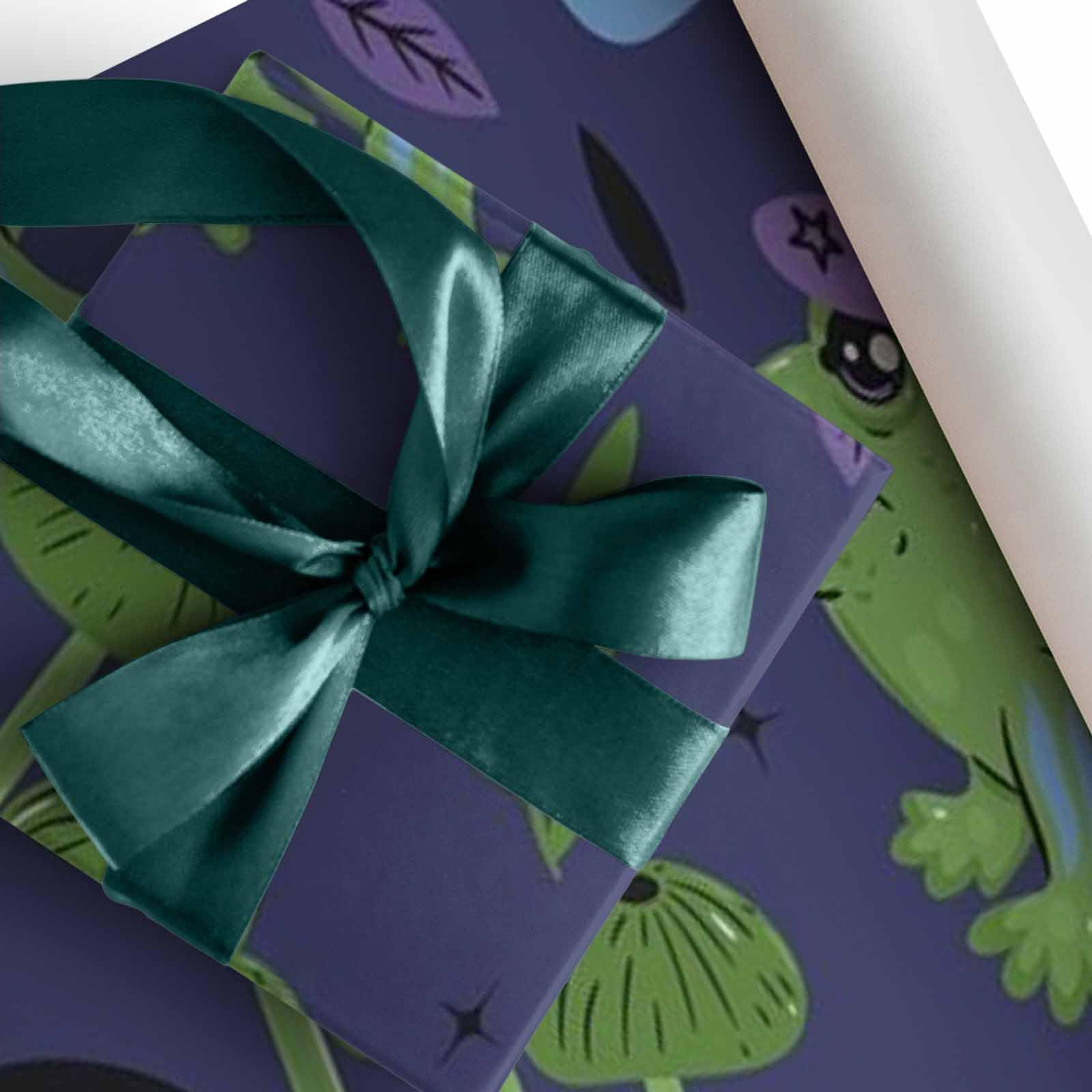 InterestPrint Magic Toads In Hats Gift Wrapping Paper Unique Design for Christmas Birthdays and Party 2 Pieces