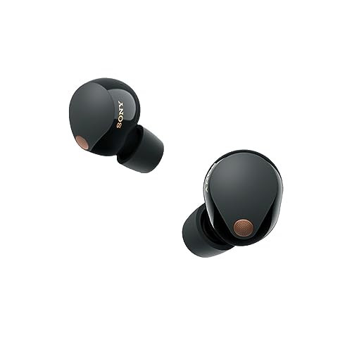 Sony WF-1000XM5 True Wireless Bluetooth Noise Cancelling in-Ear Headphones (Black) with Dual Pad Wireless Charger Bundle (2 Items)