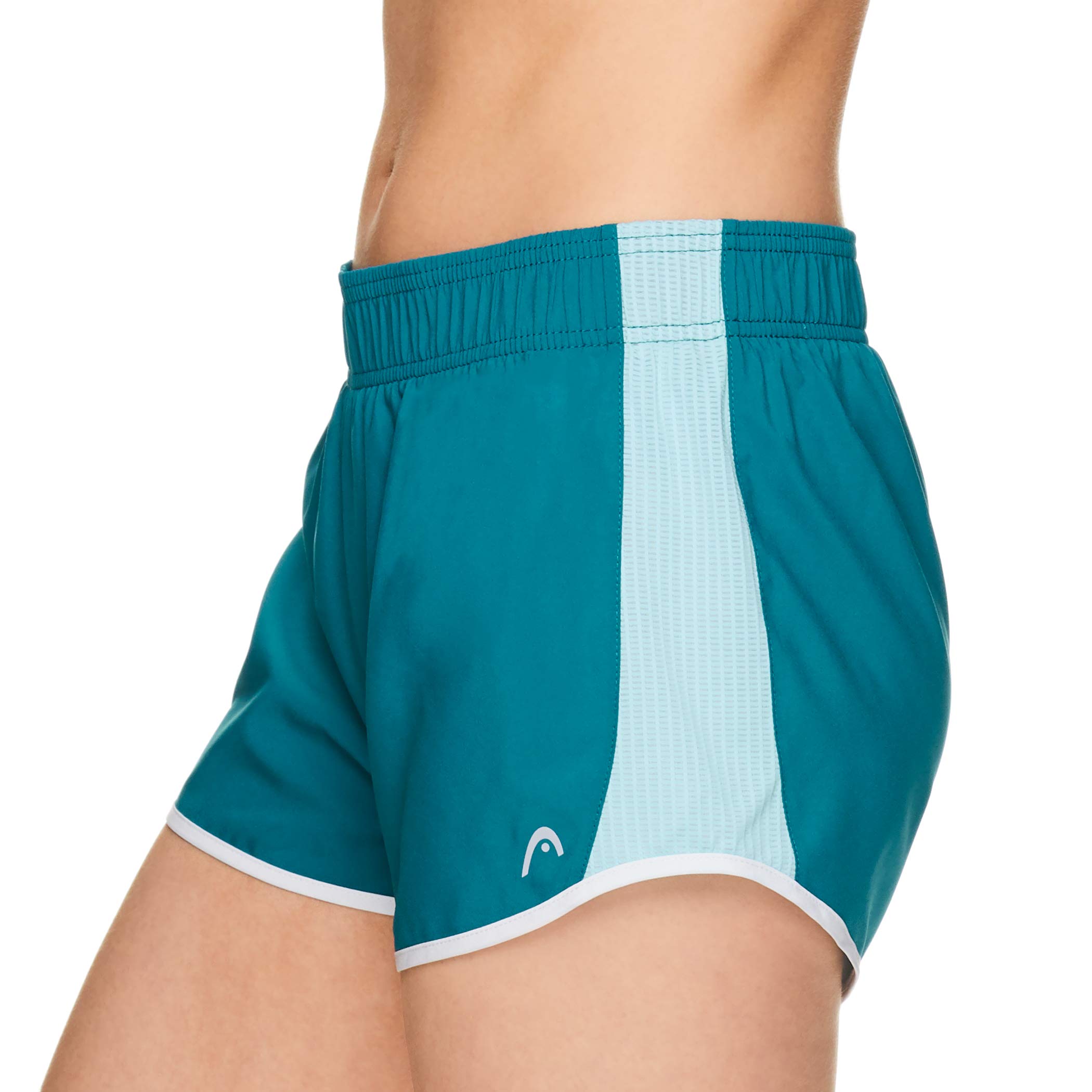 Head Women's Athletic Workout Shorts - Tennis Gym Training & Running Short - Ally Crystal Teal, Small