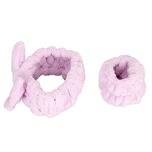 Head Wrap Set, Strong Water Absorption Spa Hair Wrap Set, Reusable Cute Multipurpose Easy Clean for Housework Makeup