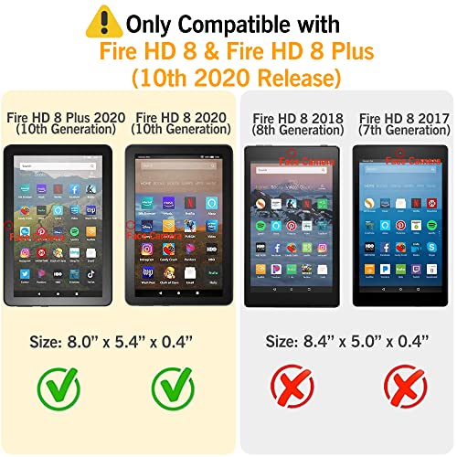 Huasiru Painting Case for All-New Kindle Fire HD 8 Tablet and Fire HD 8 Plus Tablet (10th Generation, 2020 Release) - Tri-fold Cover with Auto Sleep/Wake, Library