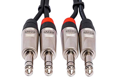 Hosa HSS-010X2 Dual REAN 1/4" TRS Pro Stereo Interconnect Cable, 10 Feet