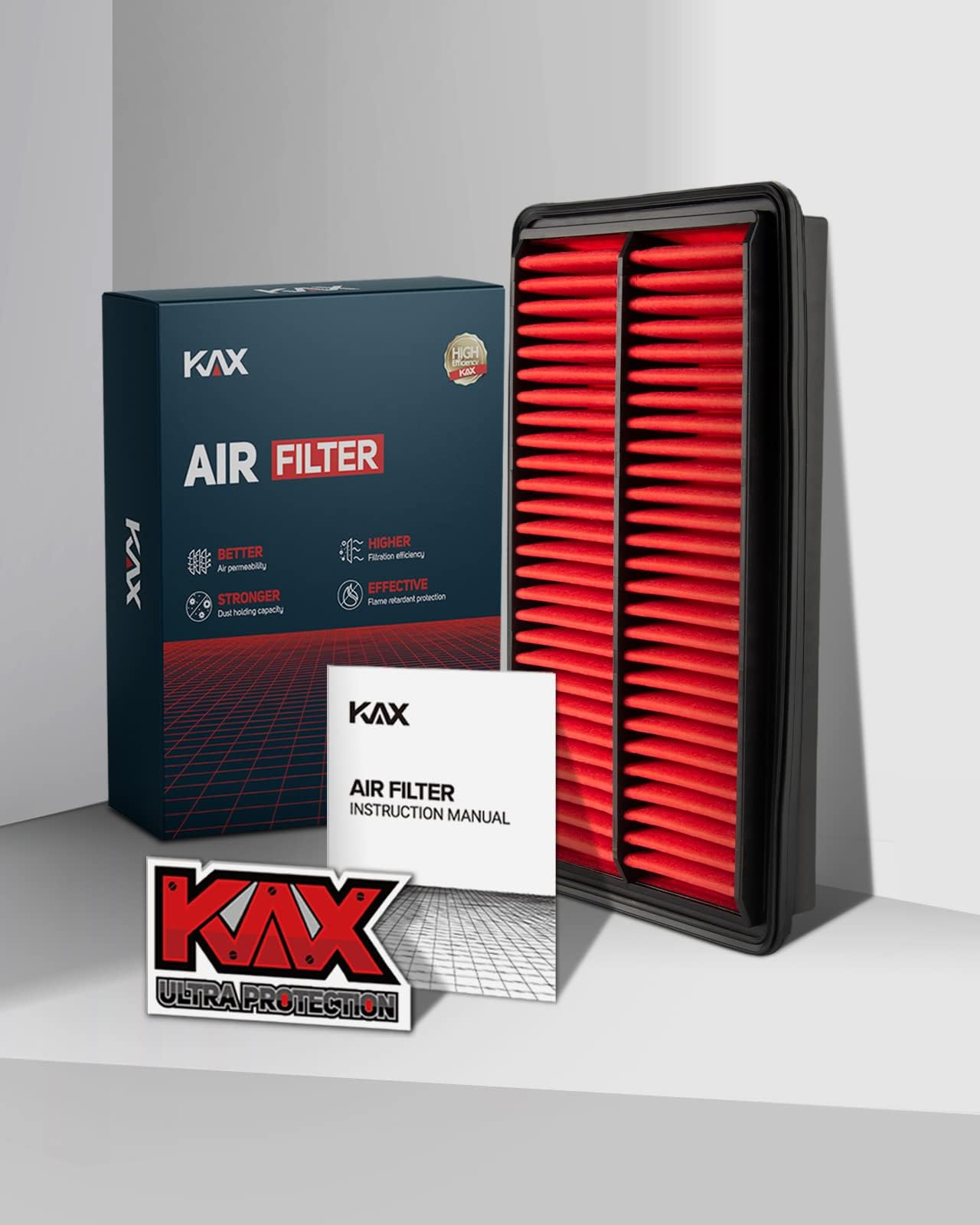 KAX Premium Engine Air Filter, GAF032 (CA12061) Replacement for Honda Pilot 2016-2023, MDX 2016-2020, Odyssey 2018-2023, Passport 2019-2023, Ridgeline 2017-2023, Acura TLX 2021-2023