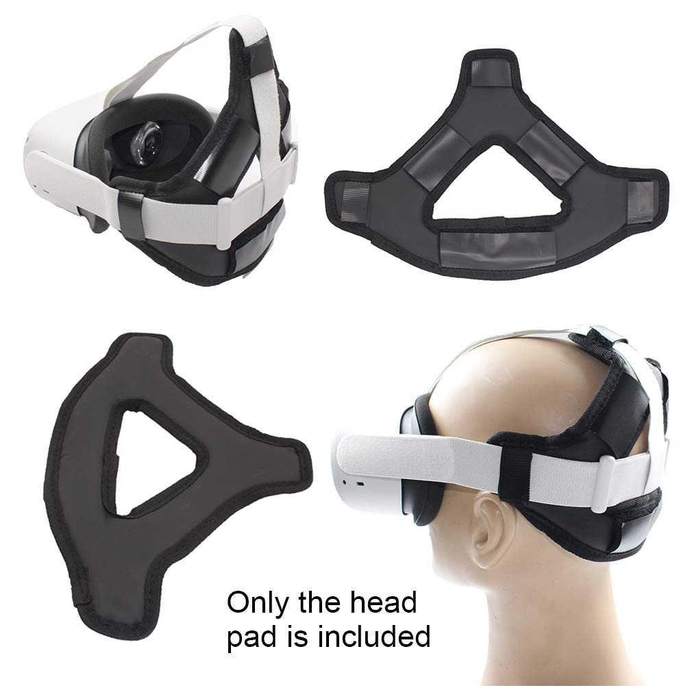 KASCLINO Head Strap Pad for Oculus Quest 2, Practical Sweatproof VR Headset Head Strap Pad Replacement for Oculus Quest 2, VR Headset Fixed Accessories Breathable PU Leather(Grey)