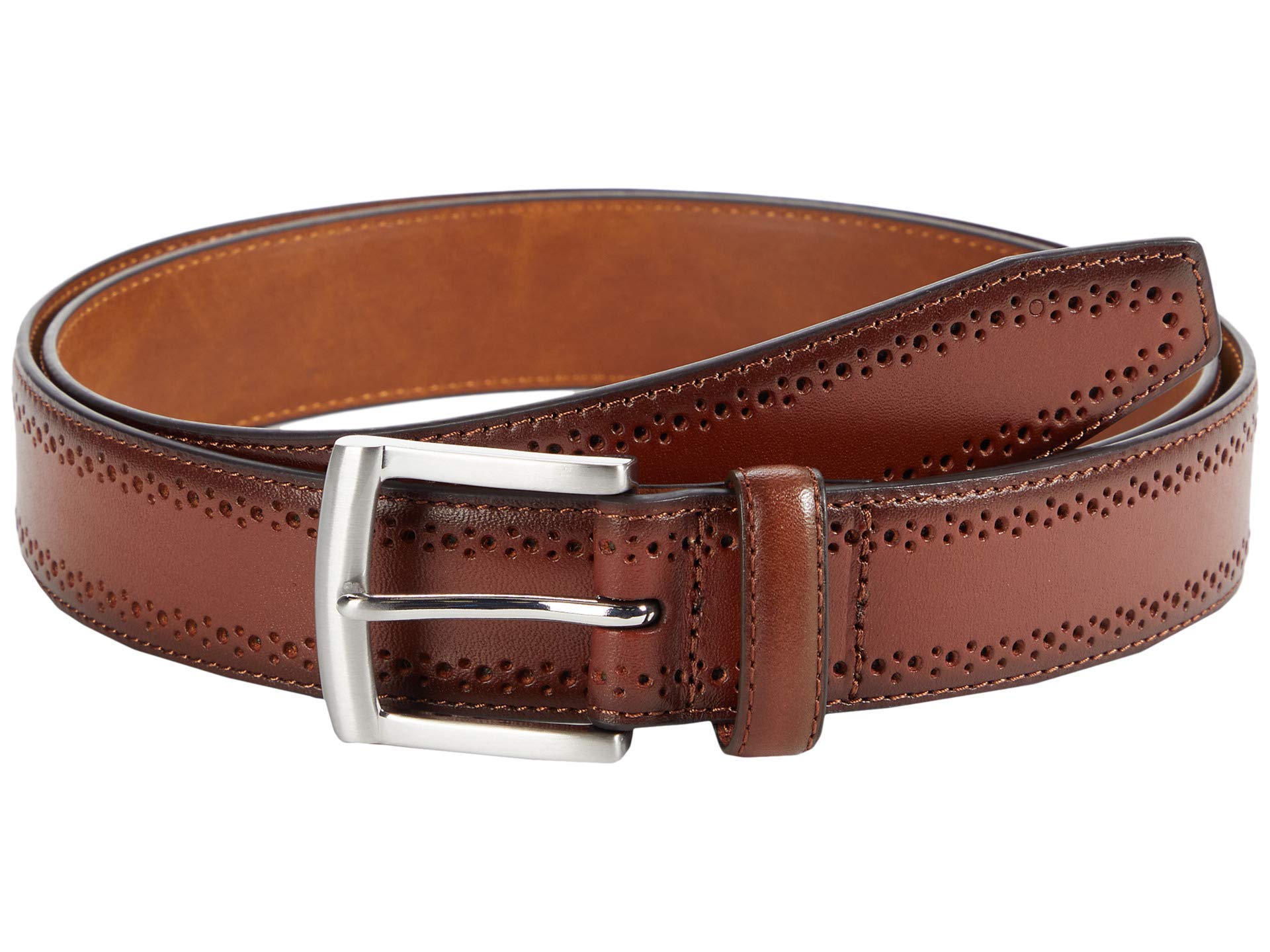 Johnston & Murphy Perfed Dress Belt Cognac 36