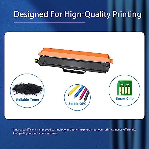 TN227 High Yield Toner Cartridge 4 pack TN227BK TN227C TN227M TN227Y Replacement for Brother TN-227BK/C/M/Y Toner Cartridge MFC-L3750CDW HL-3210CW 3230CDN 3290CDW DCP-L3550CDW Printer
