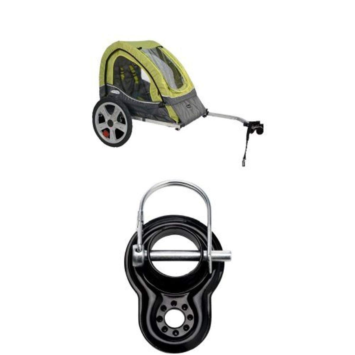 InStep Sync Single Bicycle Trailer, Green/Gray and Schwinn Infant Helmet, Jungle