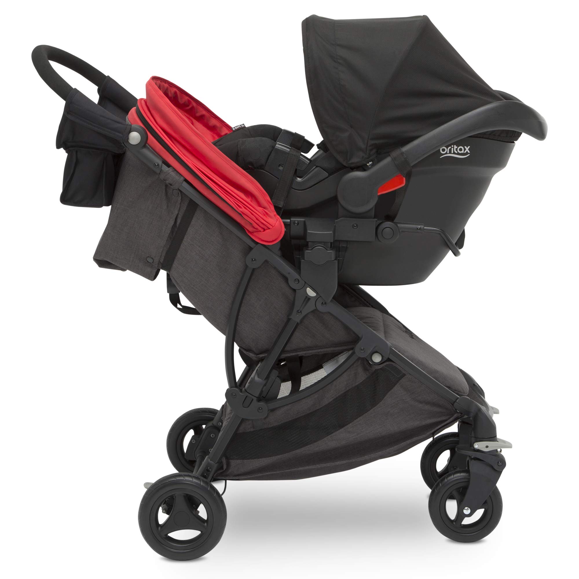 Jeep Gemini Car Seat Adapter by Delta Children - Works with Graco SnugRide (30,35,40), Evenflo Embrace, Evenflo Nurture, Chicco Keyfit 30, Britax B-Safe 35, Black