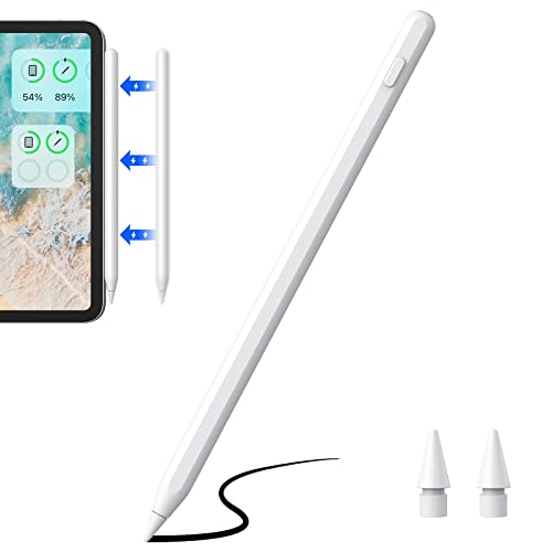 iPad Pencil 2nd Generation with Magnetic Wireless Charging, Stylus Pen for iPad with Palm Rejection, Compatible with iPad Mini 6, iPad Air 5/4, iPad Pro 11" 3/2/1, iPad Pro 12.9" 6/5/4/3