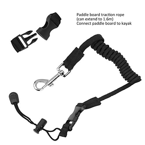 Kayak Paddle Safety Rope, 179g Canoe Adjustable Safety Rope, Stainless Steel Screw for Canoe Fixed Kit Boat Mount Kit Kayak Accessory