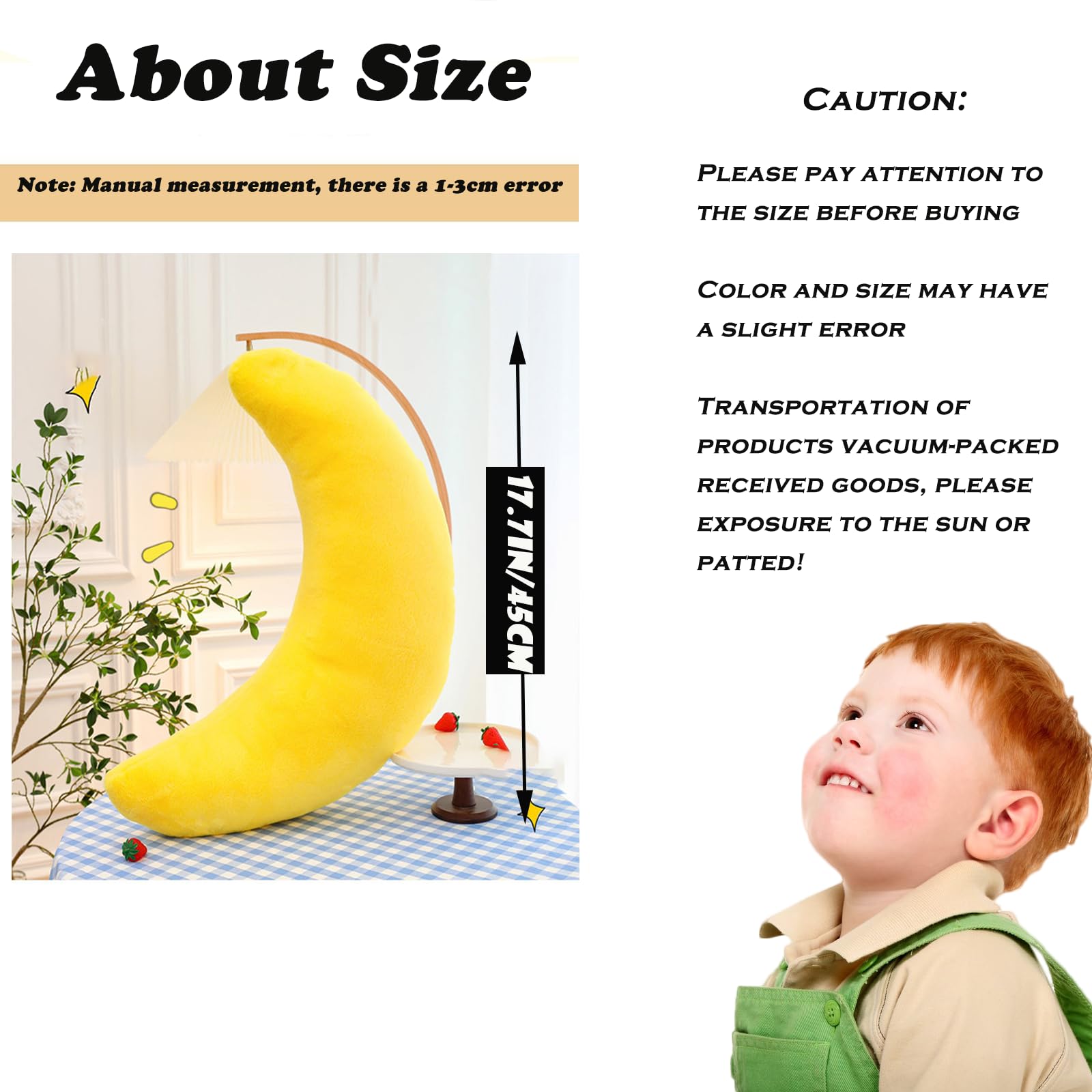 zxmbeddings Moon Pillow,Yellow Moon Shaped Plush Stuffed Animal Hug Toy for Kids,17.7in
