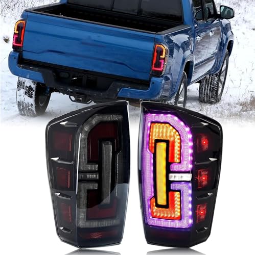 inginuity time LED RGB Tail Lights fit for Toyota Tacoma 2016-2022 SR5 TRD Off Road Start-up Animation Sequential Indicator APP Control Replacement Rear Lamps Assembly Accessary
