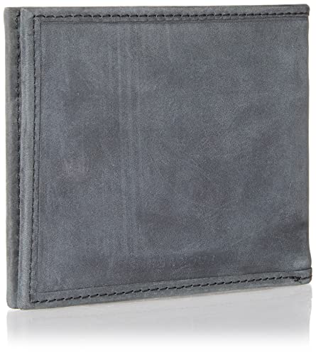 Lucky Brand Men's Bifold Wallet (Available in Cotton Canvas, Flag Embossed Leather-Black, One Size