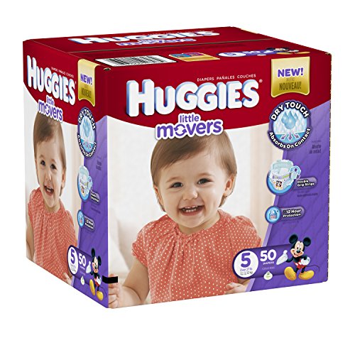 Huggies Little Movers Diapers, Size 5, 50 Count (Packaging May Vary)
