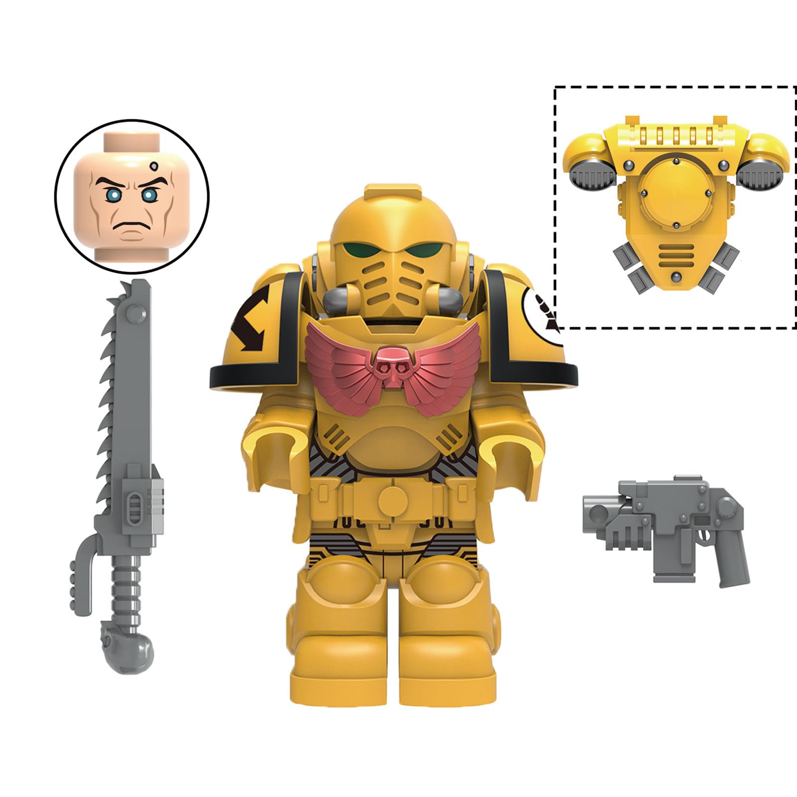 Immerse Yourself in The 40K Universe: Choose from 7 Exquisite Character Models , Authentic Detailing and Durable PVC Construction ,Heights up to 1.77 inches! (7-piece set)