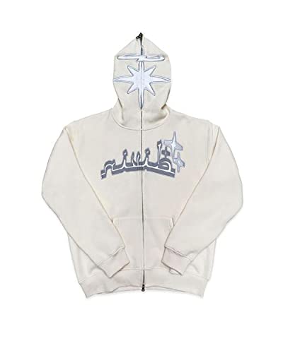 Tiyole Y2k Ladies Oversized Zip Hoodie Gothic Embroidery Pattern Loose Long Sleeve Zip up Sweatshirt