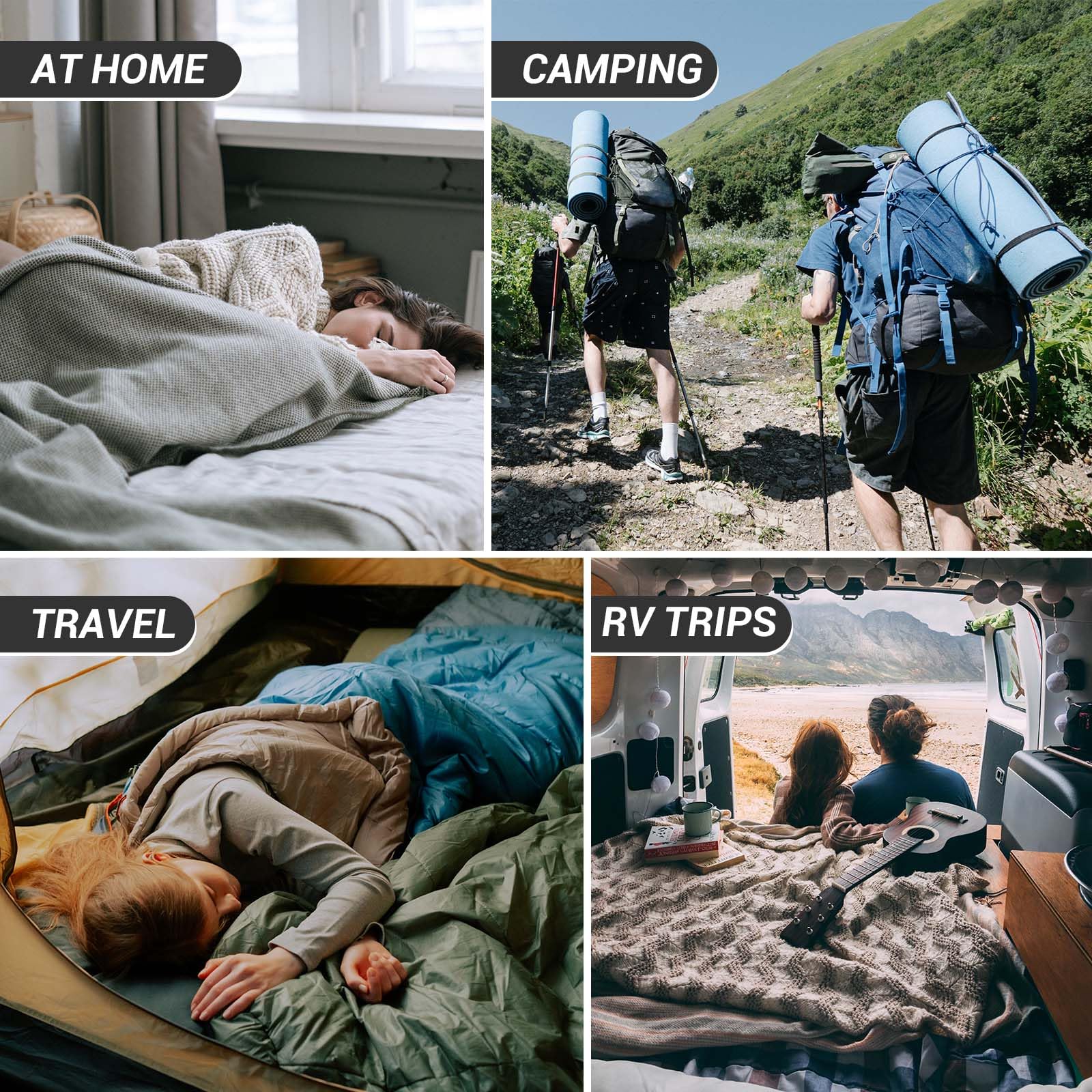 KingCamp Flannel Sleeping Bag for Adults, Warm&Cold Weather 4 Season Sleeping Bag, Extra Wide Sleeping Bag for Camping, Hinking, Backpacking