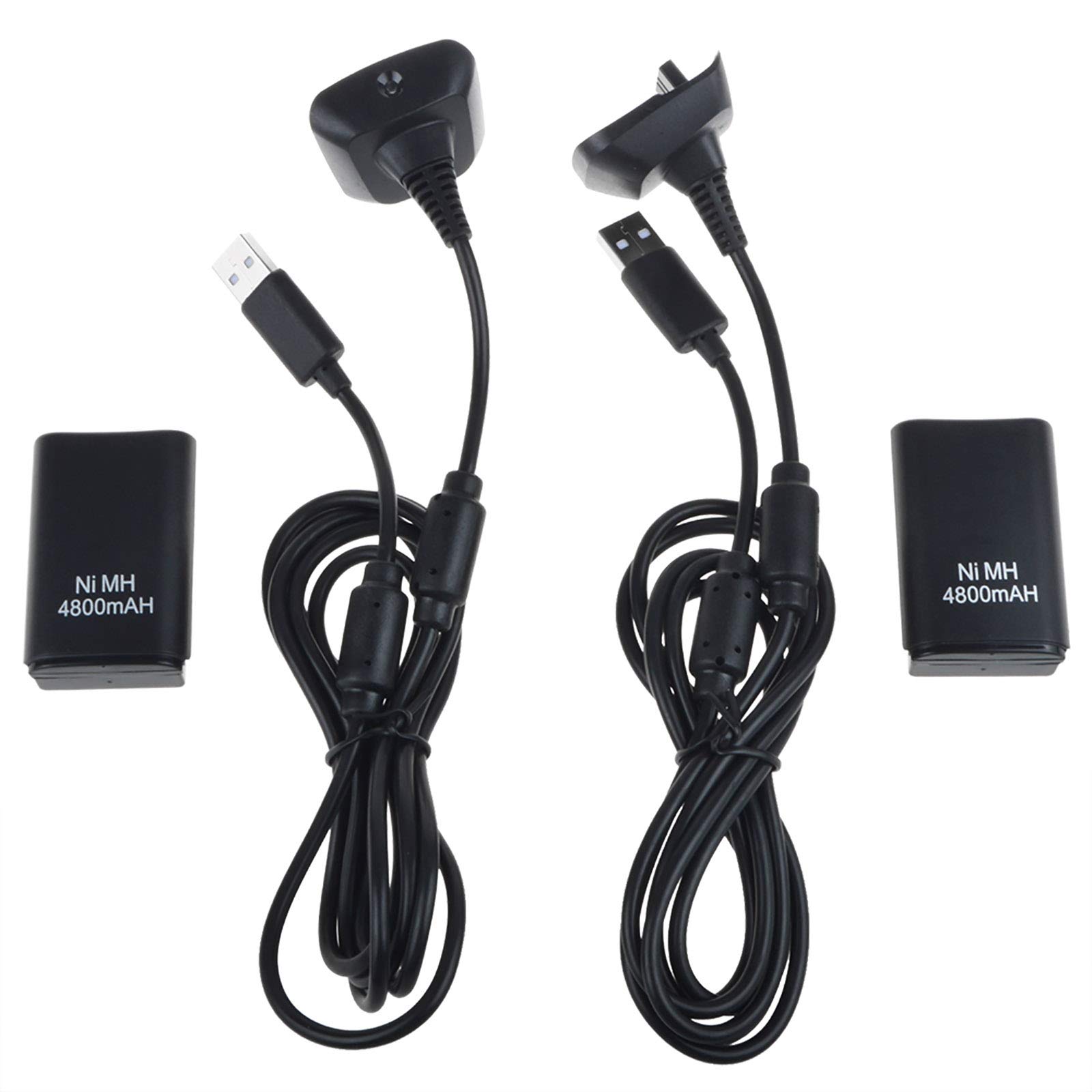 HISPD 2X Charger USB Cable for Xbox 360 Battery Pack Rechargeable Wireless Controller