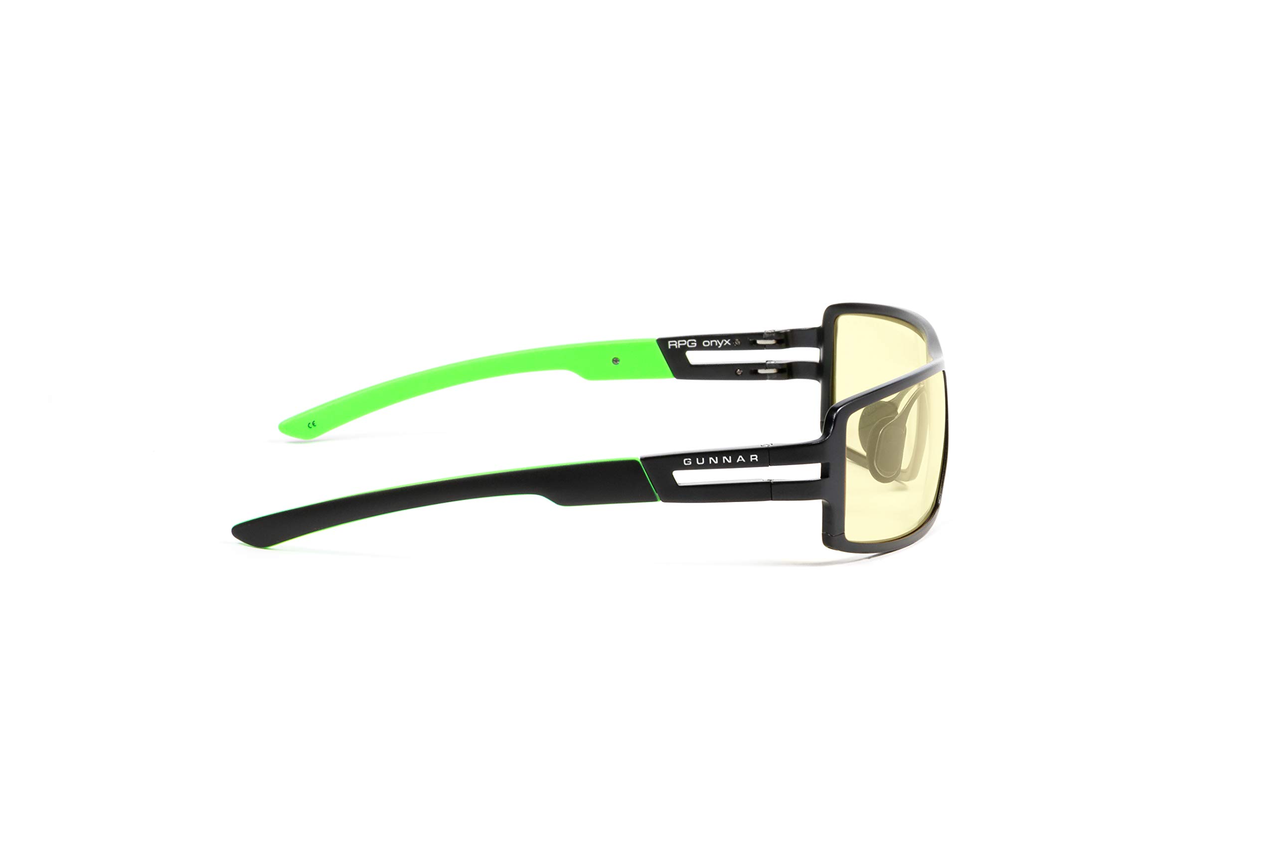 GUNNAR - Premium Gaming and Computer Glasses - Blocks 65% Blue Light - RPG Razer Edition, Onyx, Amber Tint