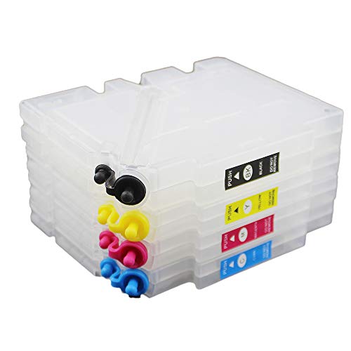 UPink 4pcs Empty refillable Ink Cartridge with one time chip Compatible for Virtuoso Sawgrass SG500 SG1000 Printer