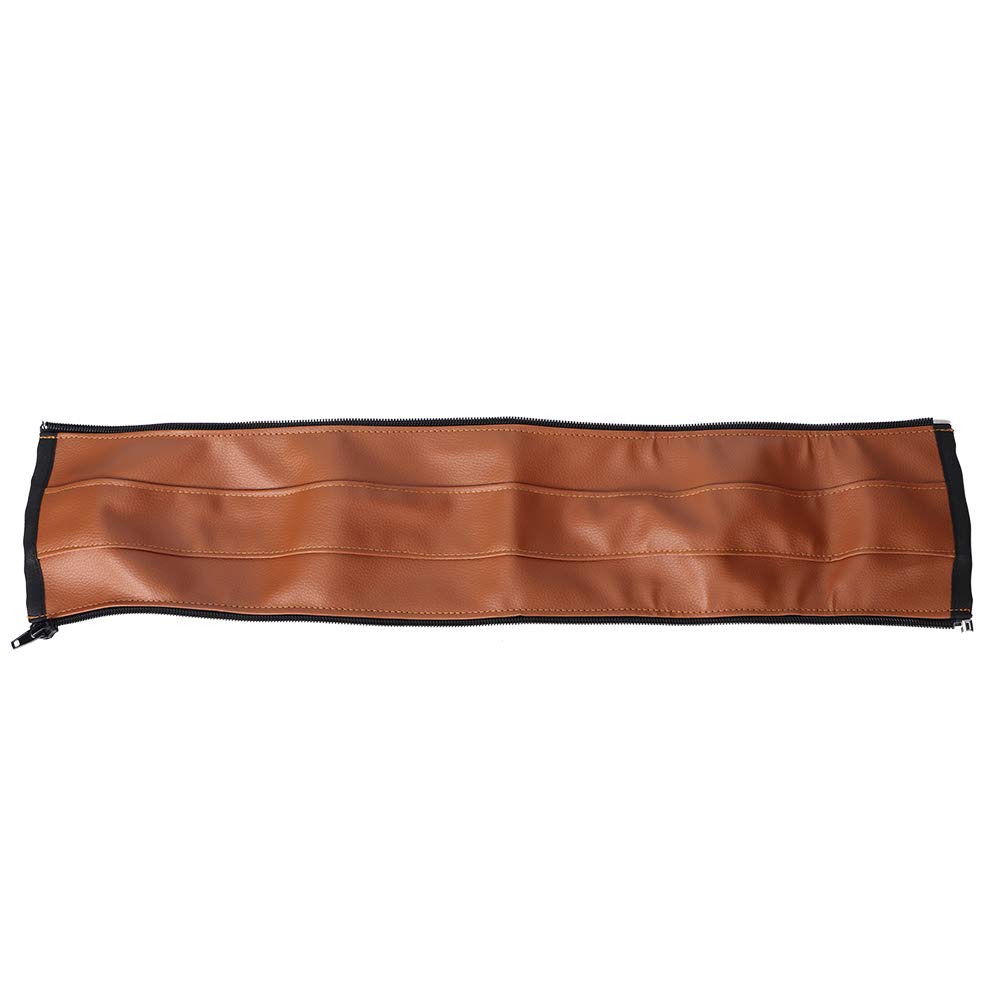 Stroller PU Leather Handle Sleeve Cover with Zipper Removable Baby Stroller Armrest Cover Stroller Accessories(Brown)