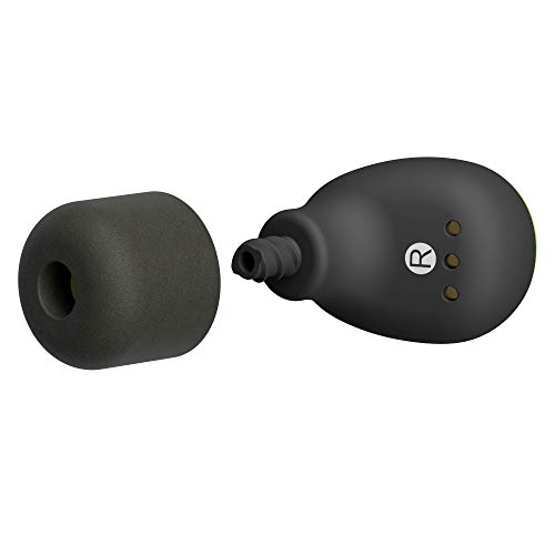 ISOtunes Free True Wireless Earplug Earbuds, 22 dB Noise Reduction Rating, 21 Hour Battery, Noise Cancelling Mic, OSHA Compliant Bluetooth Hearing Protector (Safety Green)