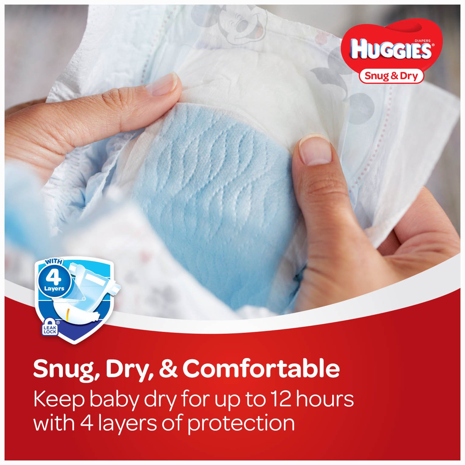 HUGGIES Snug & Dry Diapers, Size 3, 180 Count