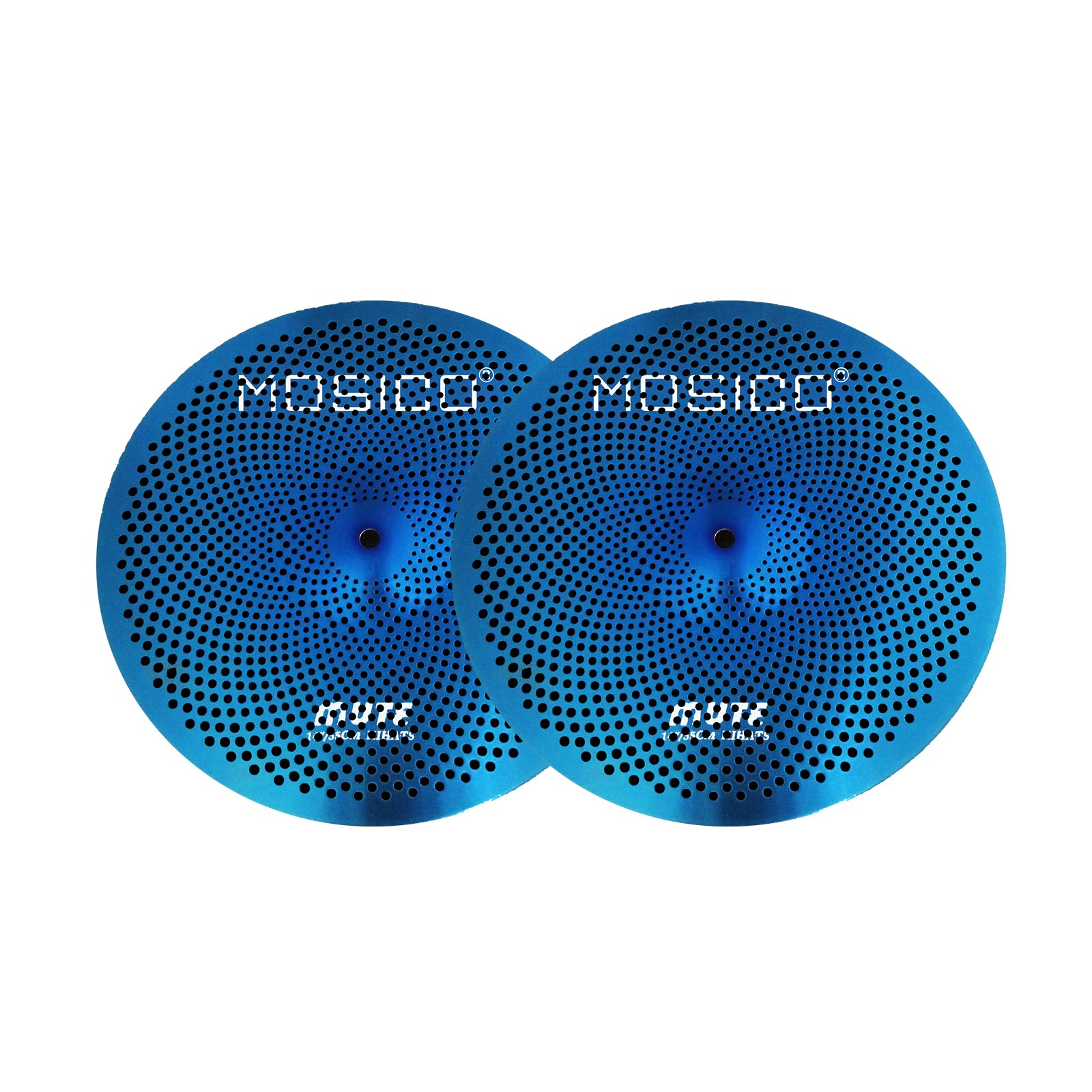 Mosico Low Volume Cymbal Pack with 14"Hi-hats 16"Crash 18"Crash 20"ride Plus a Cymbal bag 5 Pieces Drum Practice Cymbal (BLUE)